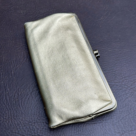 HOBO | Bags | Hobo Nwot Gold Metallic Lauren Wallet Clutch Folded ...